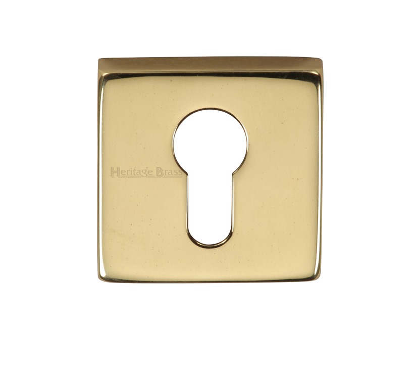 Heritage Brass Euro Profile Square Key Escutcheon, Polished Brass ...
