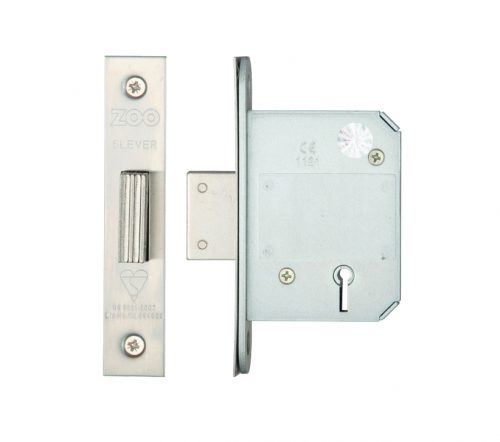 Zoo Hardware British Standard 5 Lever Dead Lock (64mm OR 76mm), Satin ...